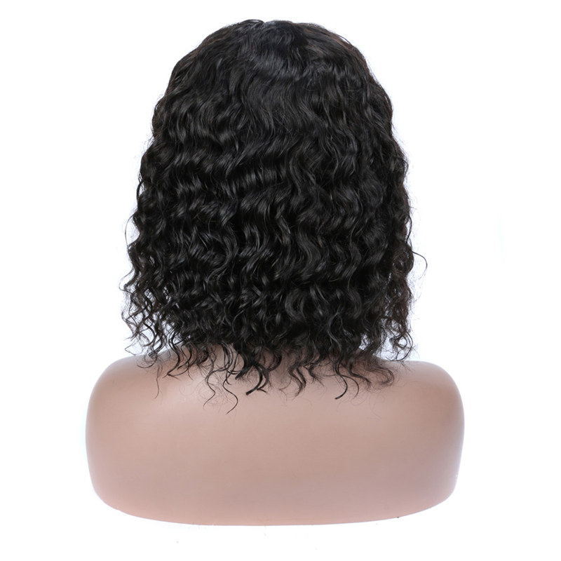 Deep Wave Short Machine Made Bob Wigs With Bangs - SuperNova Wig